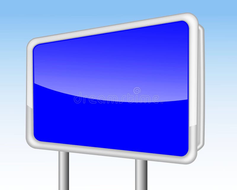 Blue signboard stock illustration. Illustration of rectangular - 86181553
