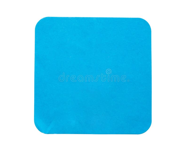 Blank Blue Square Adhesive Paper Sticker Label Isolated on White ...