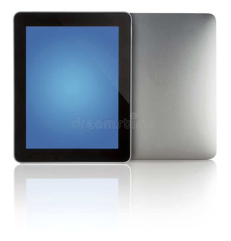 Blank Tablet Screen Isolated on White Stock Photo - Image of industry ...