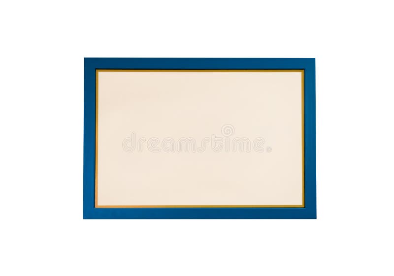 Blank Blue Wooden Frame Isolated Stock Photo - Image of blue, empty ...