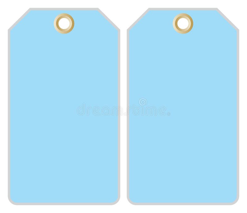 Blank Blue Yellow Tag Symbol Sign,Vector Illustration, Isolate on White ...