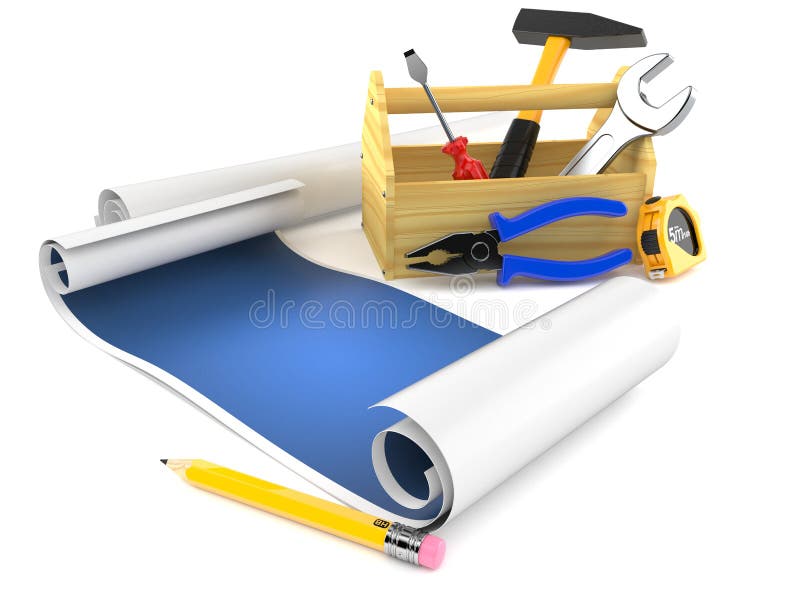 Blank blueprint stock illustration. Illustration of design - 74737620