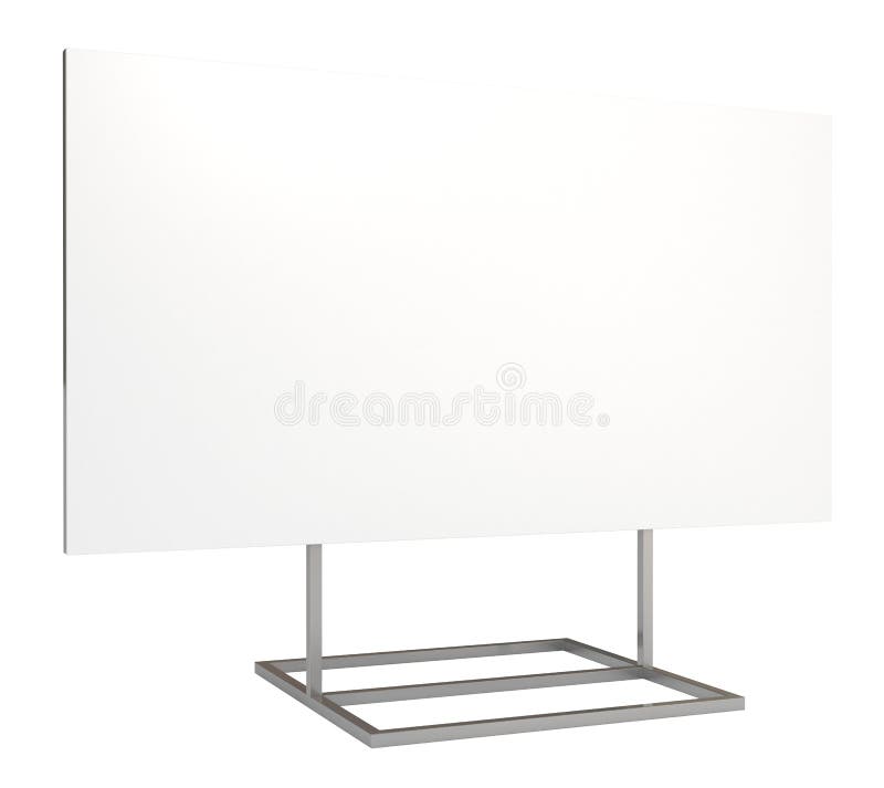 Blank Board for Advertisement, Isolated on White Stock Illustration ...