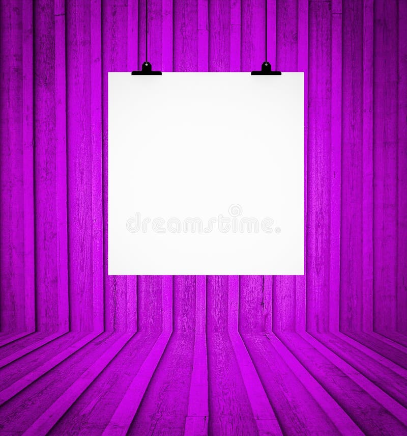 Blank Sheet Paper Hanging Purple Wall Stock Photos - Free & Royalty ...