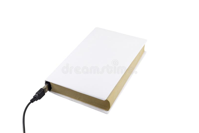 Blank Book Connected To USB Stock Image - Image of cover, knowledge ...