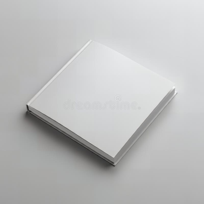 Blank Book Cover Mockup Template Stock Illustration - Illustration of ...