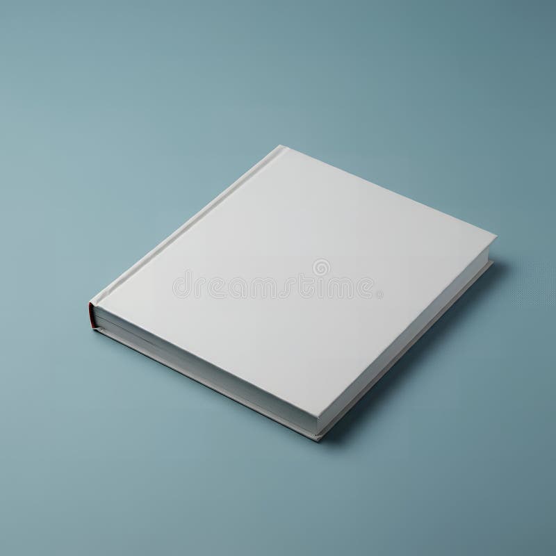 Blank Book Cover Mockup Template Stock Illustration - Illustration of ...