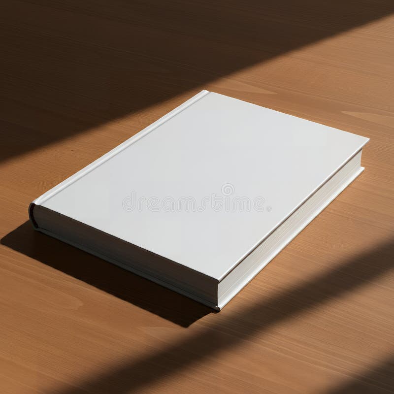Blank Book Cover Mockup Template Stock Illustration - Illustration of ...