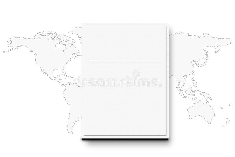 Blank book cover template stock illustration. Illustration of hardcover ...