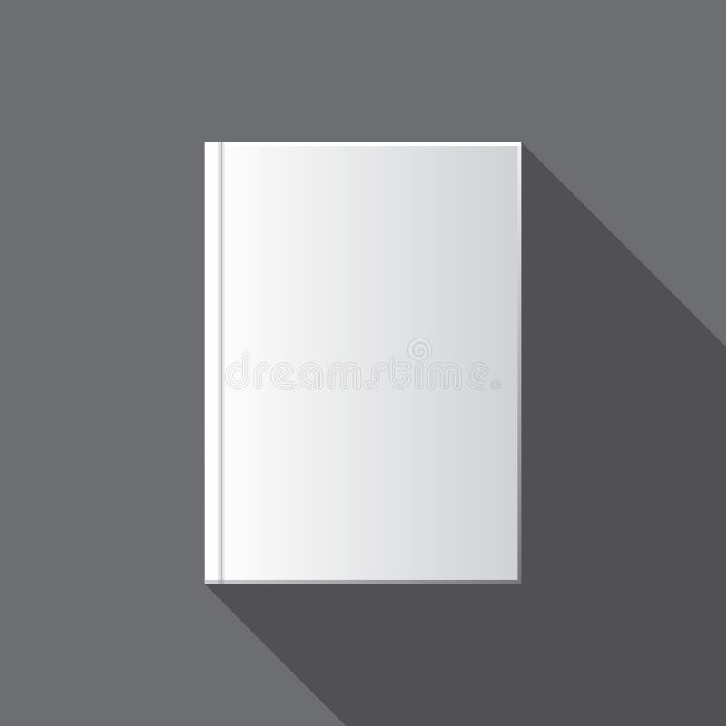 Blank book cover template stock vector. Illustration of realistic ...