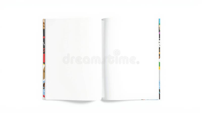 Blank Book Mockup with Open Pages, Ideal for Design Presentations and ...