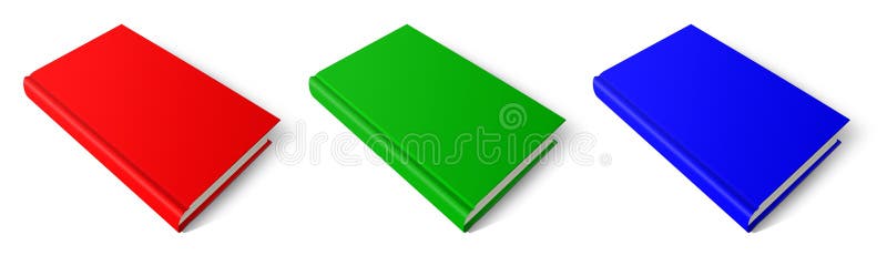 Blank Book Mockup RGB with Shadow Stock Illustration - Illustration of ...