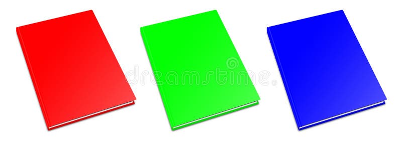 Blank Book Mockup RGB with Shadow Stock Illustration - Illustration of ...