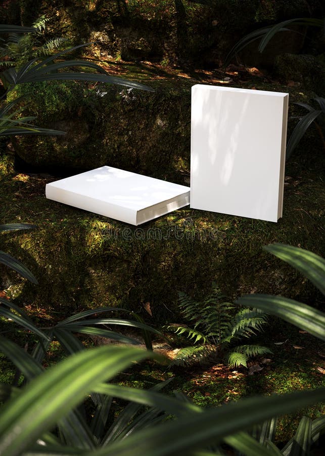 Blank Book Model on Ancient Ruins, Notebook Mockup, Mockup on Nature ...