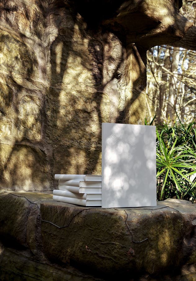 Blank Book Model on Ancient Ruins, Notebook Mockup, Mockup on Nature ...