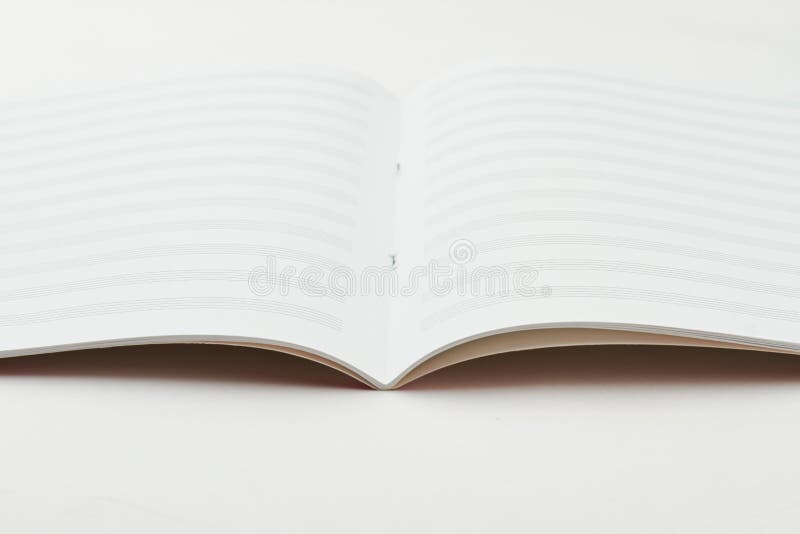Blank Book for Musical Notes. Stock Image - Image of composer, abstract ...