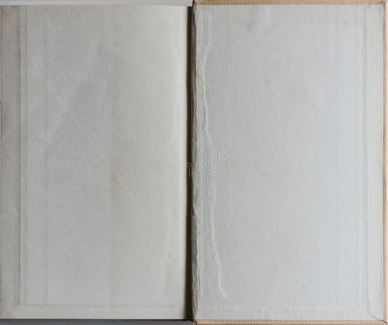 Blank Book Opened To the First Page. Stock Image - Image of grungy ...