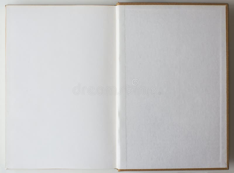 Blank Book Opened To the First Page. Stock Photo - Image of library ...