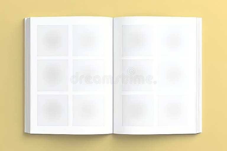 Blank Book Pages with Grid Layout a Versatile Design Template for ...