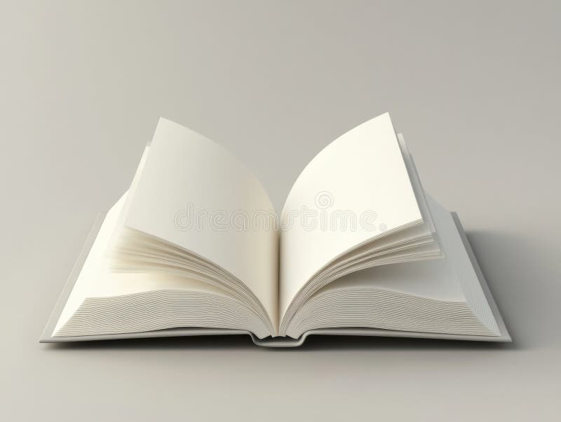 Blank Book Pages Open for Writing or Drawing Sketch Empty Document To ...