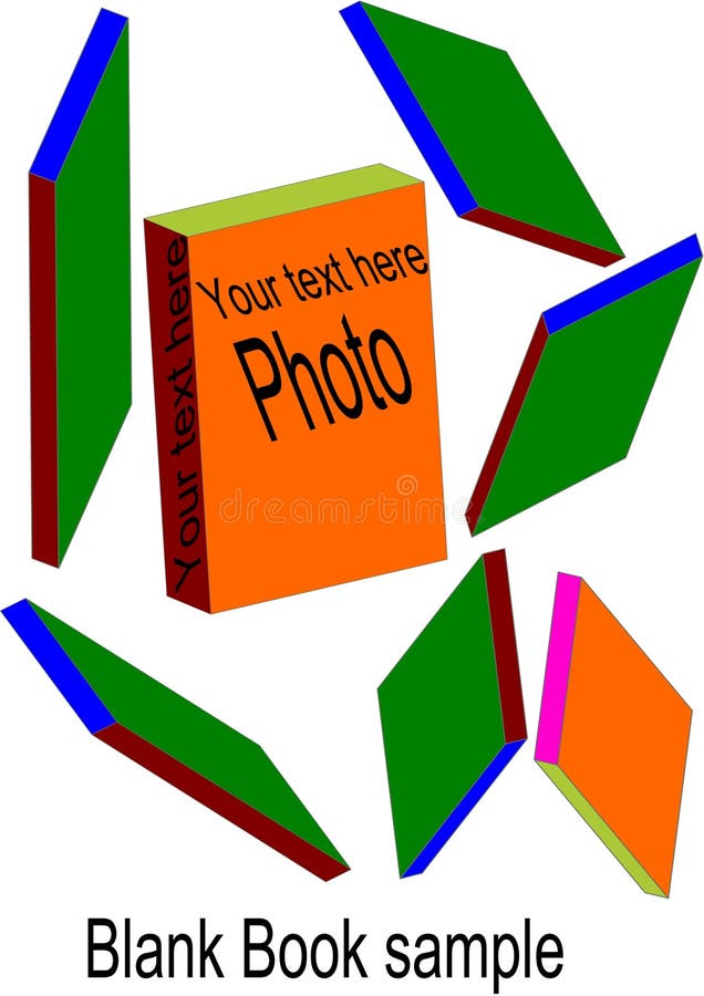 Blank book sample stock vector. Illustration of figure - 75857613