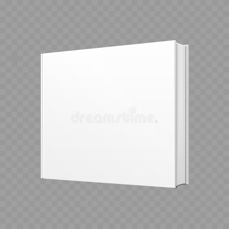 Blank Book with White Cover. Vector Stock Illustration - Illustration ...