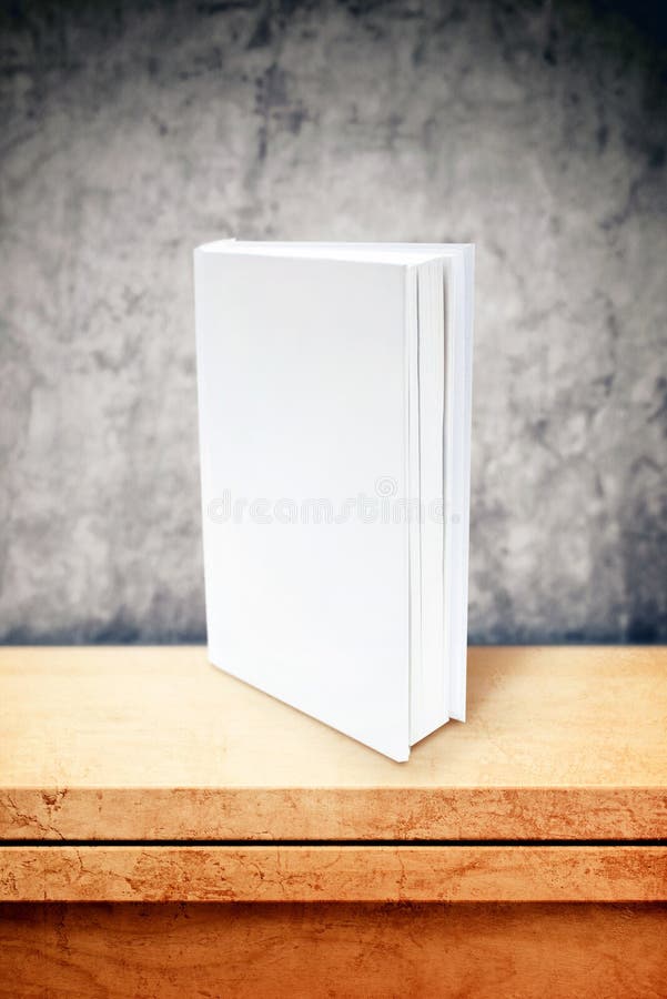 Blank Book with White Covers at Office Table Stock Image - Image of ...