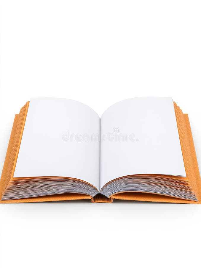 Blank Booklet White Background Open Blank Booklet Pages Paper Book ...