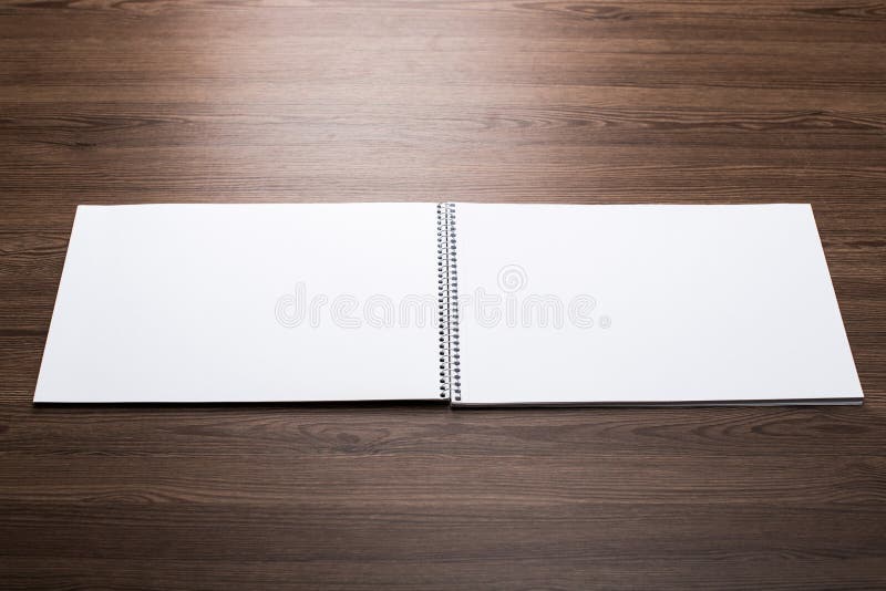 Blank. Booklet on Wooden Textural Stock Photo - Image of blank ...
