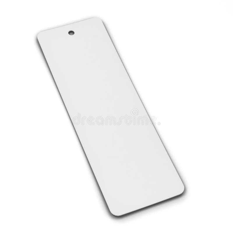 Blank Bookmark Tab Isolated on White Background. Empty Page Marker for ...