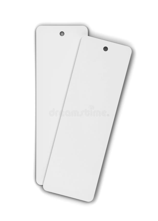 Blank Bookmark Tab Isolated on White Background. Empty Page Marker for ...