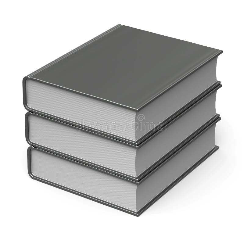 Blank Books Stack White Cover 3 Three Classic Stock Illustration ...