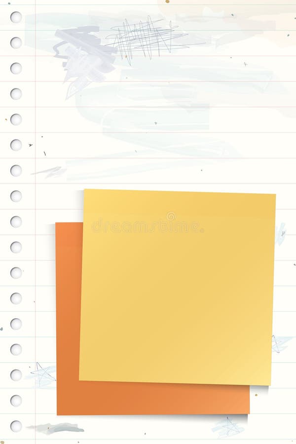 Blank Both of Sticky Notes Paper Square Shape Superimposed Stick on ...