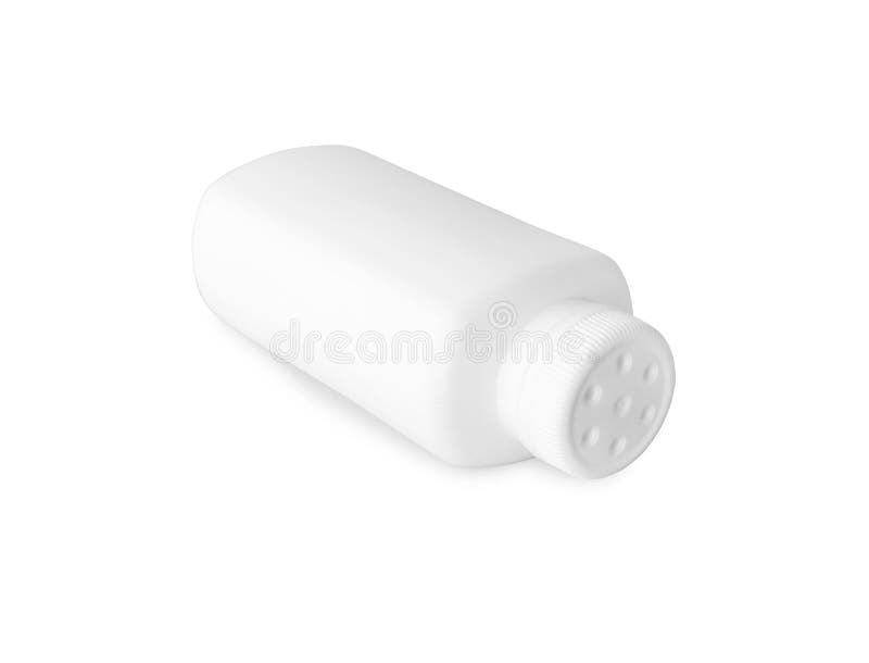 Blank Bottle of Baby Powder Isolated on White Stock Image - Image of ...