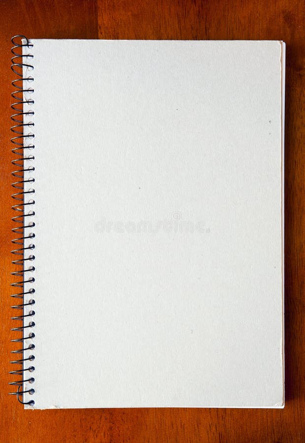 Blank Bound Spiral Coil Notebook Stock Photo - Image of diary, message ...