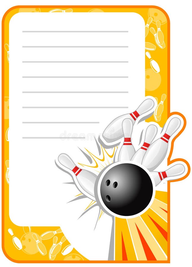 Blank Bowling Invitation stock vector. Illustration of empty - 14681095 Blank Bowling Invitation stock vector. Illustration of empty - 14681095