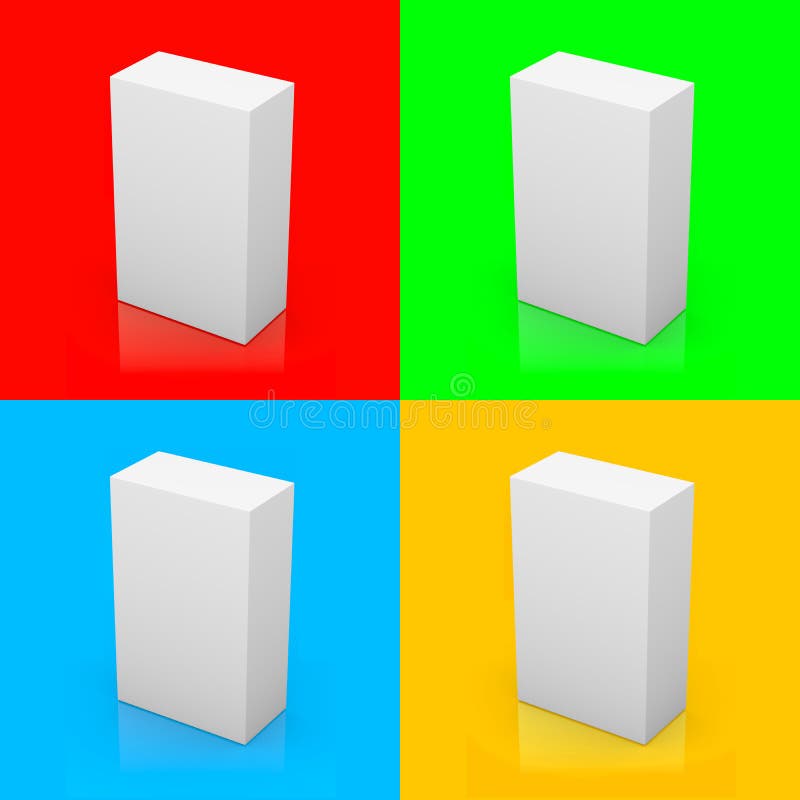 Blank Box on Color Background Series Stock Illustration - Illustration ...