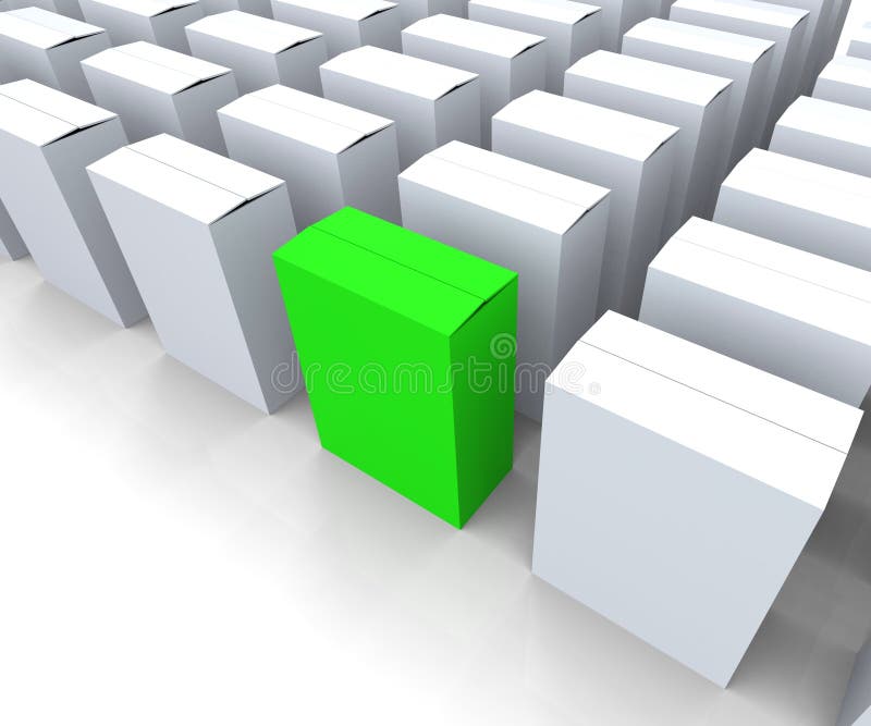 Blank Box Copyspace Means Stand Out Leader Stock Illustration ...