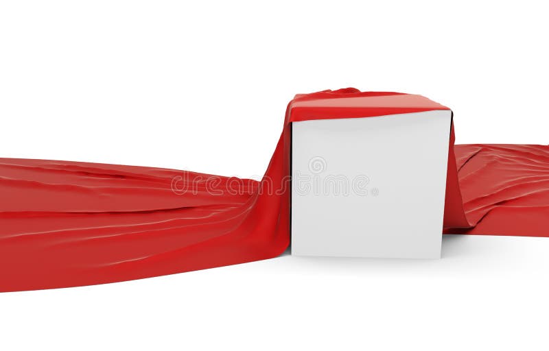 Blank Box Covered with Piece of Cloth Stock Illustration - Illustration ...