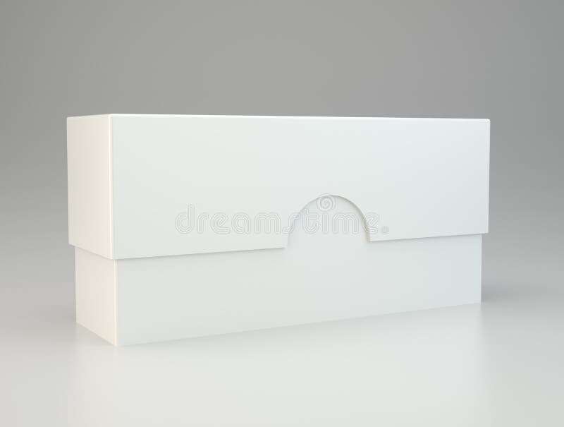 Blank Box on Gray Background with Reflection Stock Illustration ...