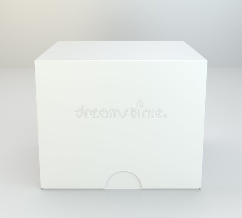 Blank Box on Gray Background with Reflection Stock Illustration ...