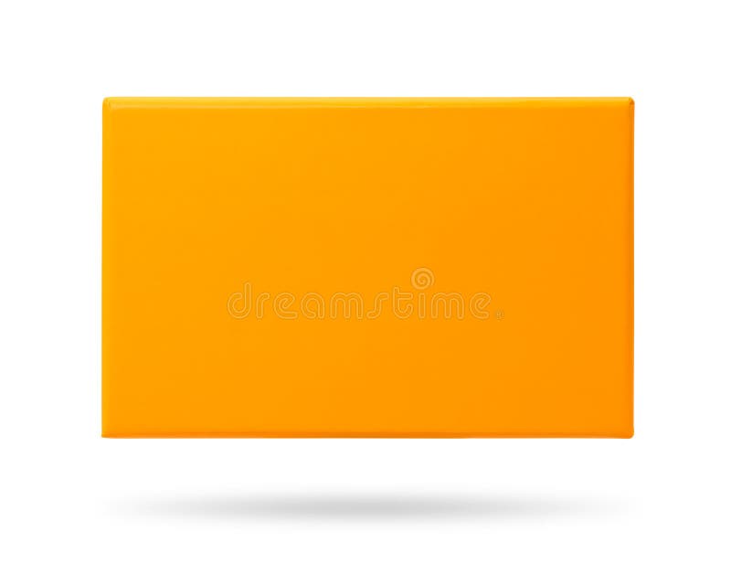 Blank Box Isolated on White Background. Orange Product Package for Your ...