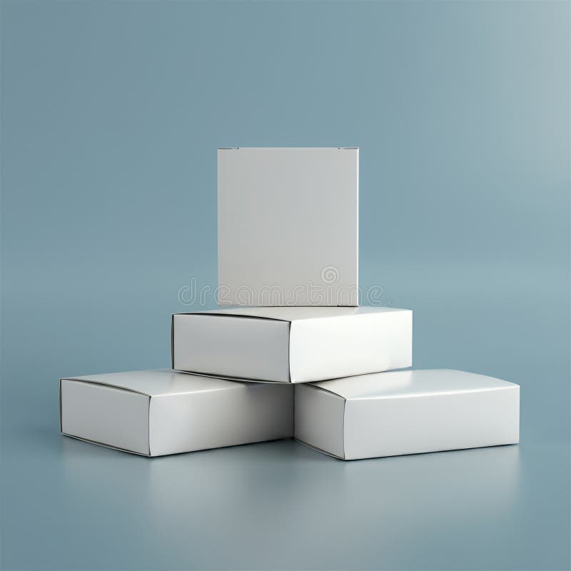 Blank Box Mockup To Add Custom Design Stock Illustration - Illustration ...