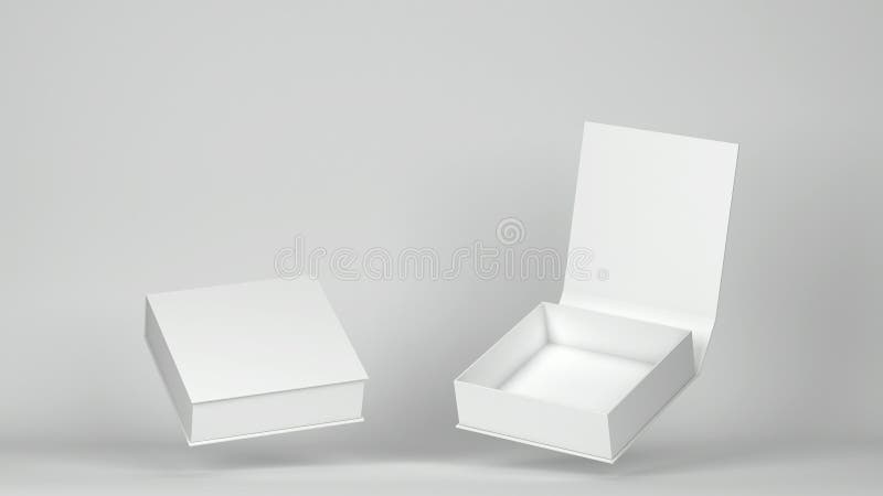 Blank box packaging mockup stock illustration. Illustration of render ...