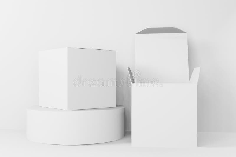 Blank Box for Packaging, Rectangle Box Mockup, Syrup Box Mockup ...
