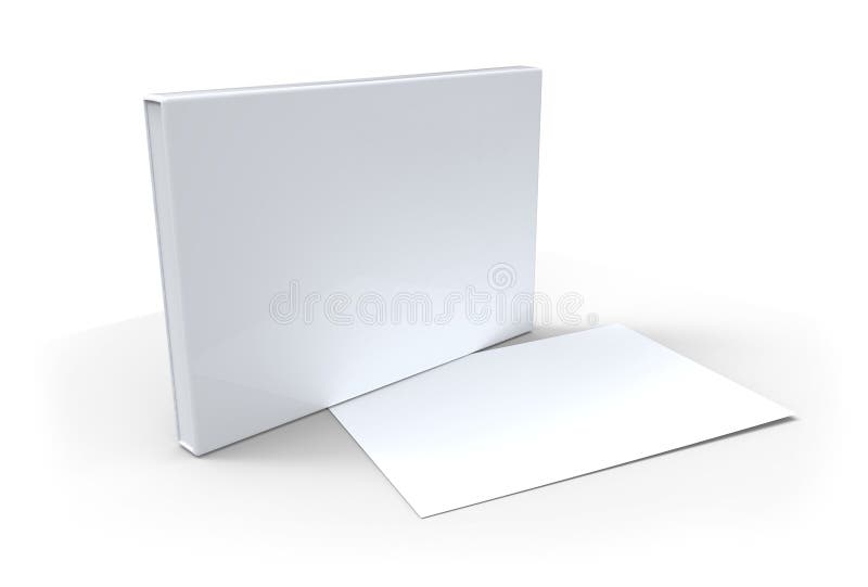 Blank Box and Sheet of Paper Stock Illustration - Illustration of ...