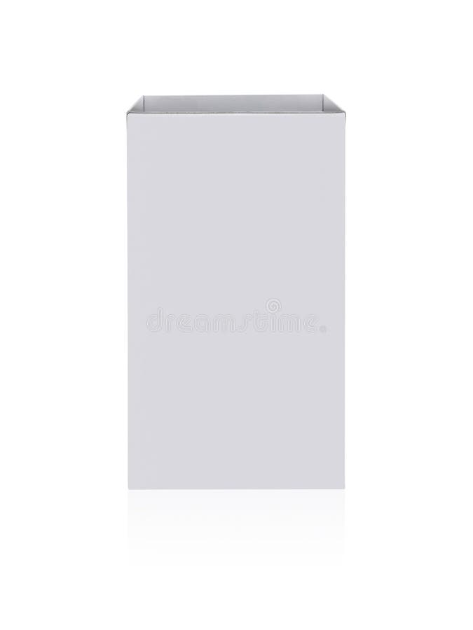 Blank Box on White Background Stock Image - Image of mockup, empty ...