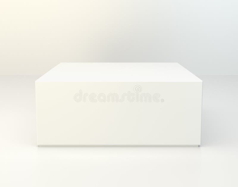Blank Box on White Background with Reflection Stock Illustration ...