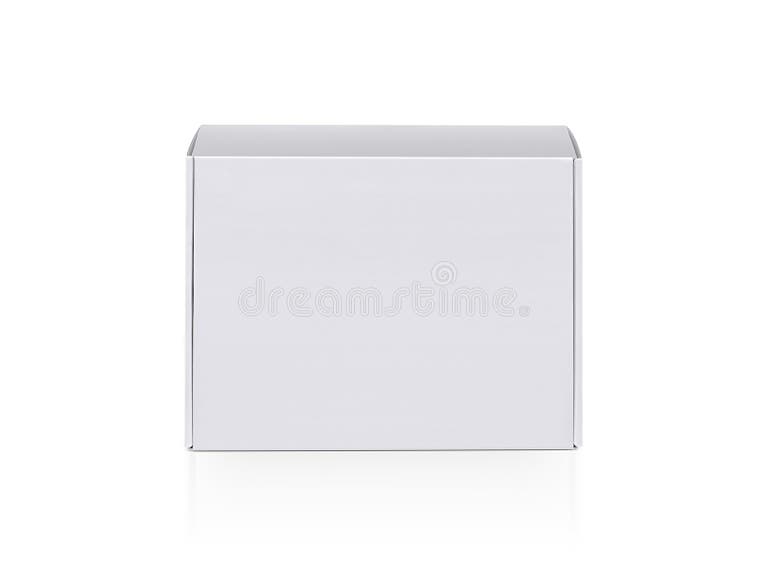 Blank Box on White Background with Reflection Stock Image - Image of ...