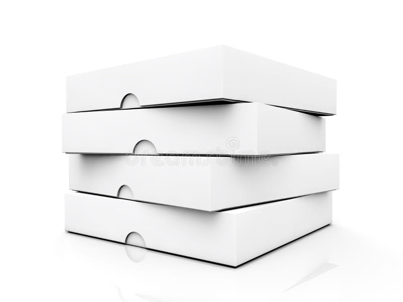Five Books in Cardboard Box Cover on White Stock Illustration ...